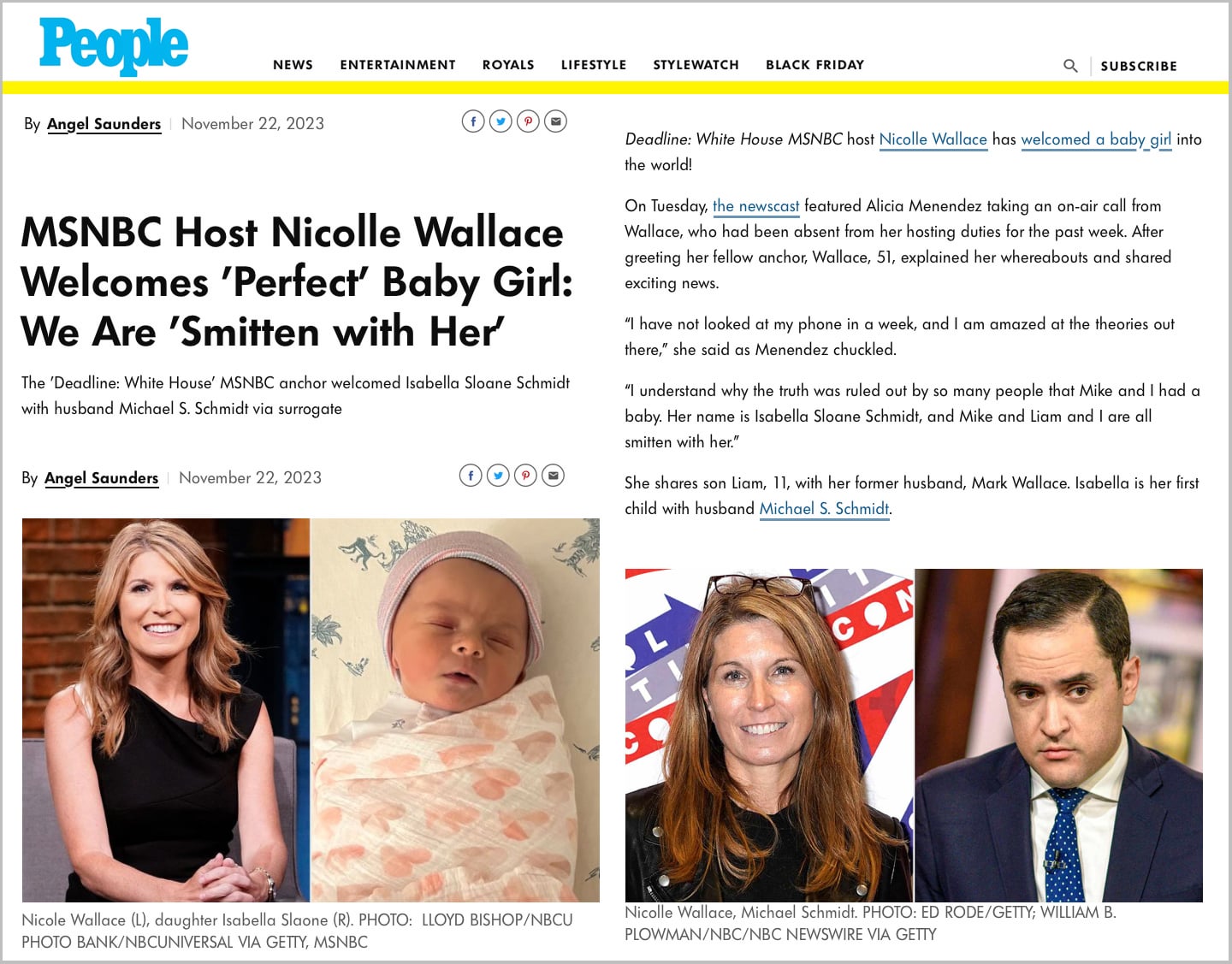 Nicolle Wallace announced that her family is expecting another child to ...