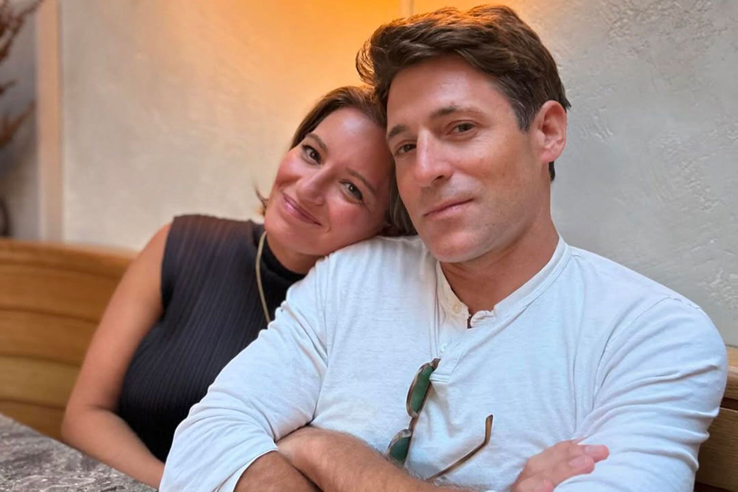 Tony Dokoupil stands by his wife, MSNBC journalist Katy Tur, as she ...